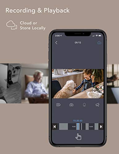 nooie Security Camera Indoor Two Pack, 360-degree IP Camera 1080P, WiFi Smart Home Camera with Motion Tracking, IR Night Vision, Two Way Audio&Sound Detection, Works with Alexa, SD Card and Cloud