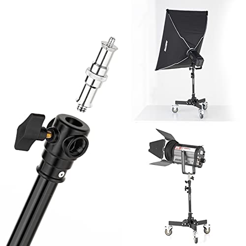 AMBITFUL 61-81cm/21-31.9" Profession Removable Very Sturdy Folding Floor Light Stand and Wheels for Studio Flash LED Light