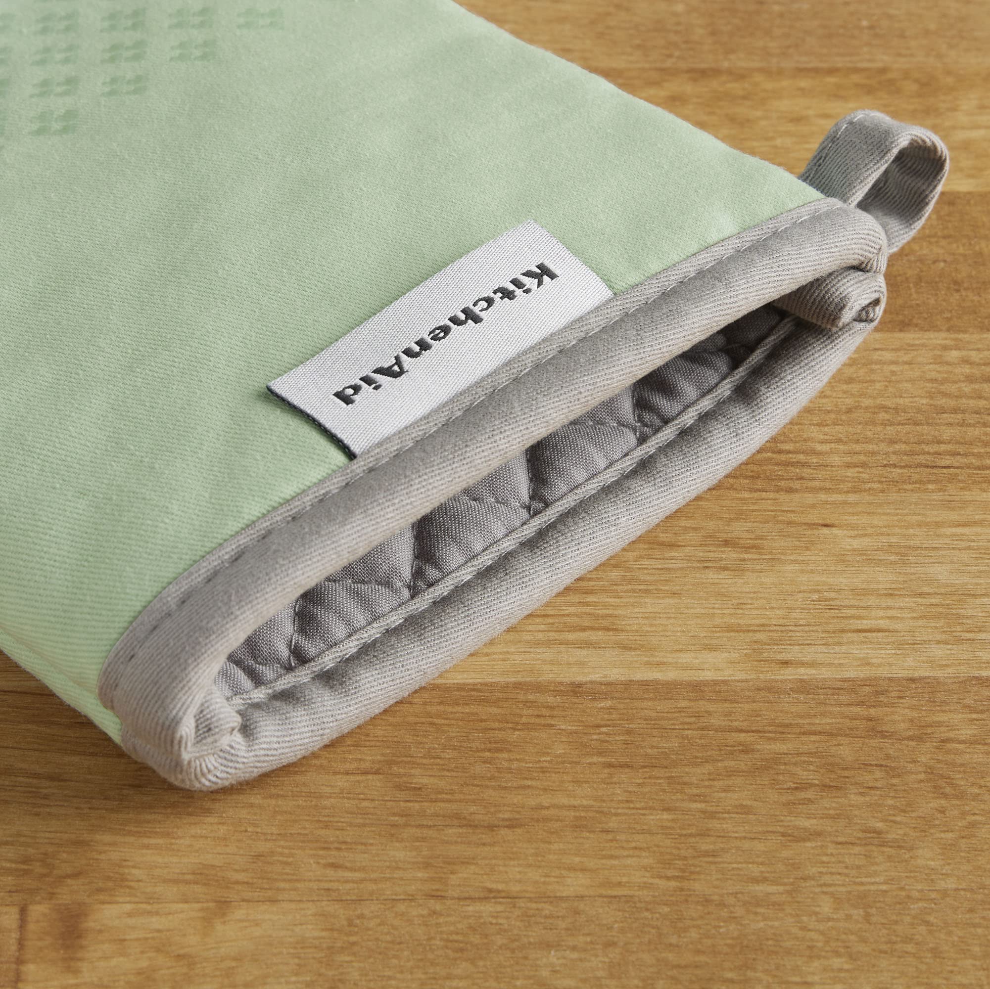 KitchenAid Asteroid Oven Mitt Set, 7"x12.5", Pistachio Green, 2 Piece