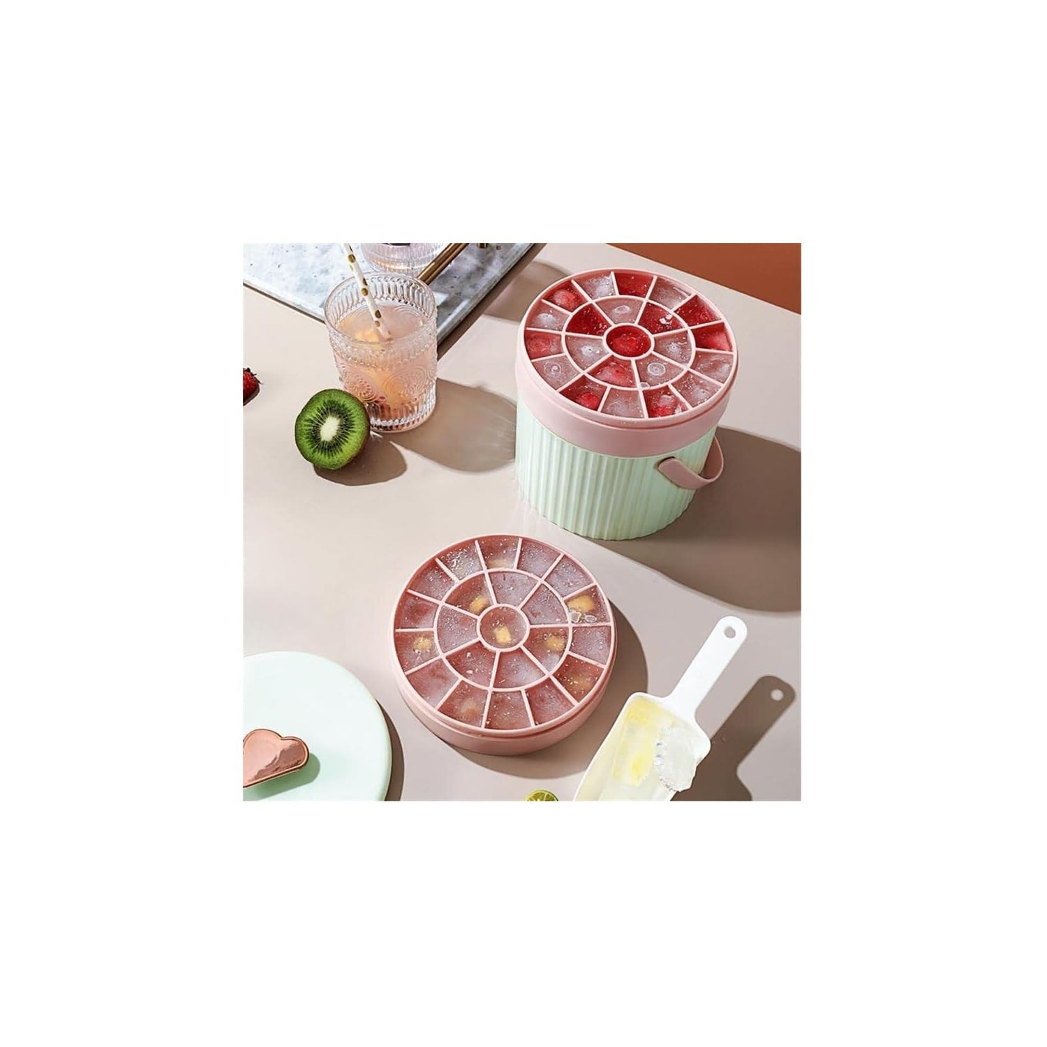 Ice Buckets Household Ice Bucket Ice Mold with Cover Freezing Drinks Cooling Ice Bucket for Wine, Champagne Bottles, Beer Bottles Barware