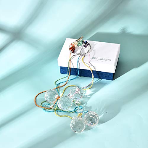 Crystals Ball Prisms Suncatcher Tree of Life Hanging Ornament Rainbow Maker for Home,Garden Decor