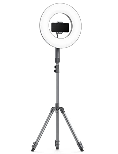 14" Selfie Ring Light, Ring Light with Stand Features 78" Extendable Tripod and 2 Phone Holders, Dimmable LED Ring Light for Makeup Studio Portrait YouTube Vlog Video Recording