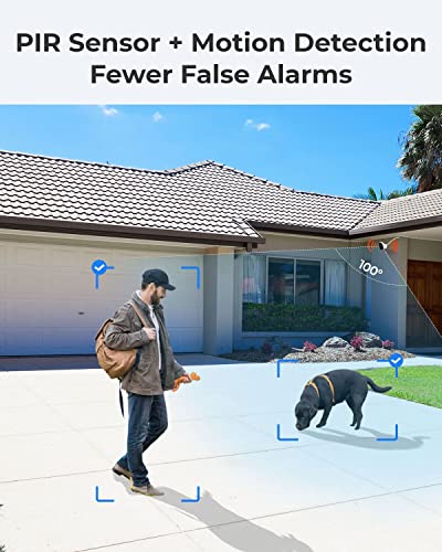 REOLINK Outdoor Security Camera System, 1080p Plug in WiFi Cameras with App for Home, Color Night Vision with Bulit-in Spotlight, 2-Way Talk, Motion Detection, SD Card Storage, Lumus (2 Pack)
