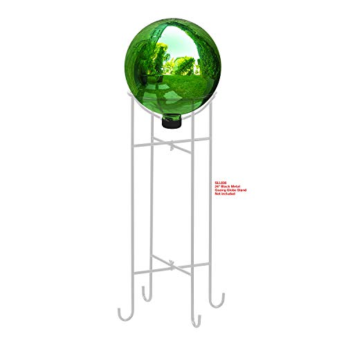 Alpine Corporation GLB292GN Gazing Globe, 10"L x 10"W x 12"H, Green