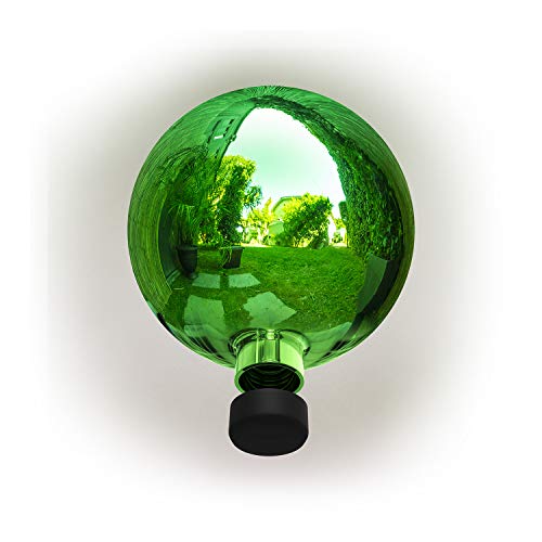 Alpine Corporation GLB292GN Gazing Globe, 10"L x 10"W x 12"H, Green