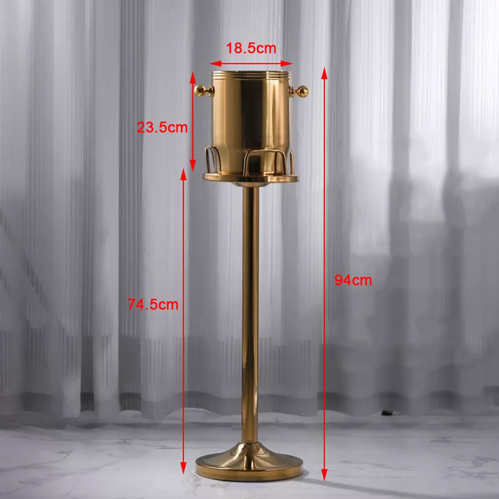 MOOWI Ice Bucket Ice Bucket with Stand and Handles, Double Wall Stainless Steel Ice Cooler Bucket for Beer, Wine Chiller, Outdoor or Indoor Use(Gold) Keeps Ice Cold & Dry