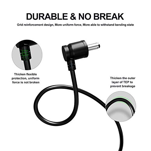 OLAIKE 5m/16ft Charge Cable with DC Power Adapter Compatible with Stick Up Cam Battery 3rd Gen/2nd Gen & Spotlight Cam Battery,Weatherproof Cable to Continuously Charge Your Camera,Black