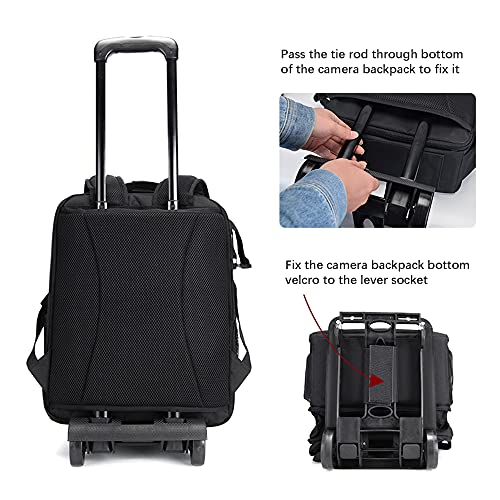 CADeN Camera Backpack Bag Professional for DSLR/SLR Mirrorless Camera Waterproof, Camera Case Compatible for Sony Canon Nikon Camera and Lens Tripod Accessories (Large, 5.0 Black)