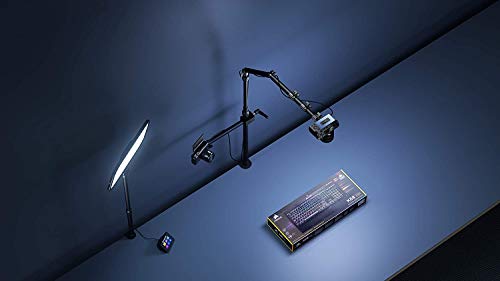 Elgato Solid Arm, Holding Arm with Padded Clamp for easy Mounting and Adjusting of Lights, Cameras, and Microphones, for Streaming, Videoconferencing, and Studios