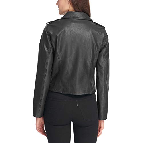 Levi's Women's Faux Leather Moto Jacket (Regular & Plus Size), Classic Black, 2X