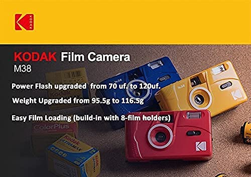 Kodak M38 35mm Film Camera - Focus Free, Powerful Built-in Flash, Easy to Use (Starry Black)