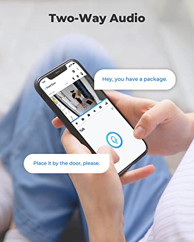 REOLINK Wireless Outdoor Security Camera, No Hub Needed, 1080P HD, Wire-Free Rechargeable Battery Powered, Home Surveillance with 2.4GHz WiFi, Local Storage, 2-Way Talk, Argus Eco 2 Pack