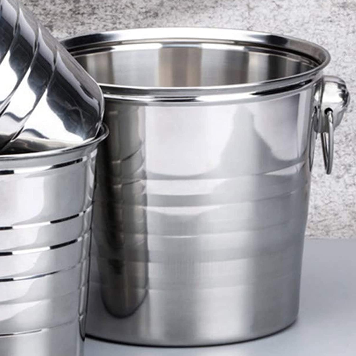 Ice Bucket for Freezer Juice Drinks Bucket Ice Bucket Thick Ice Holder Container for Bar Party Champagne Wine Barrel Drink Ice Cooler Bucket Wine Be
