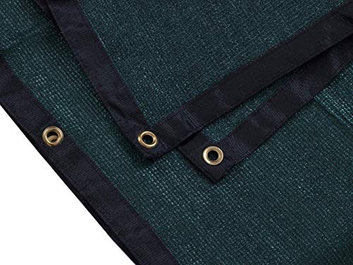 JTsuncover- 90% Heavy Duty Shade Cloth Mesh Sun Block Fabric with Grommets for Garden Cover Flowers Plants Patio Lawn Green 6ft X 10ft