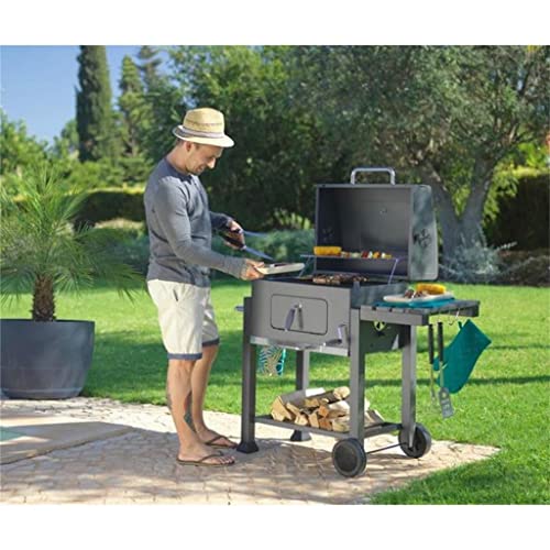 N/A Grill Barbecue Picnic Grills Kebab Stove Charcoal Oven with Waterproof Black BBQ Grills for Yard Garden Outdoor