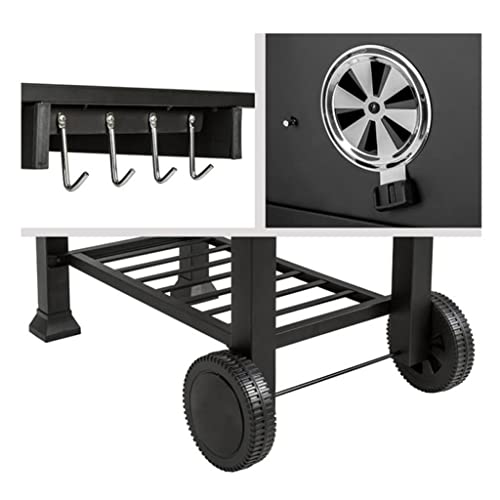 N/A Grill Barbecue Picnic Grills Kebab Stove Charcoal Oven with Waterproof Black BBQ Grills for Yard Garden Outdoor