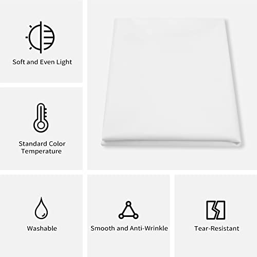 Selens 1 Yard x 67 Inch / 1M x 1.7M Diffusion Fabric, Nylon Silk White Seamless Light Modifier for Photography Lighting, Softbox and Light Tents
