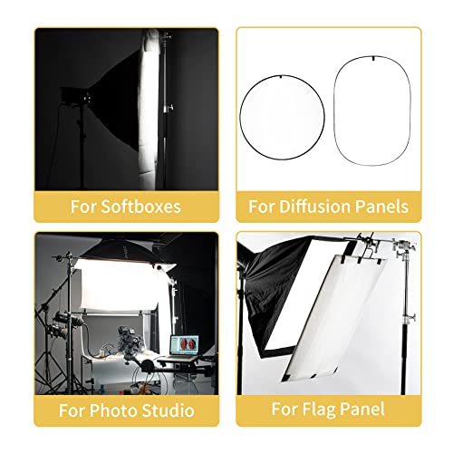 Selens 1 Yard x 67 Inch / 1M x 1.7M Diffusion Fabric, Nylon Silk White Seamless Light Modifier for Photography Lighting, Softbox and Light Tents