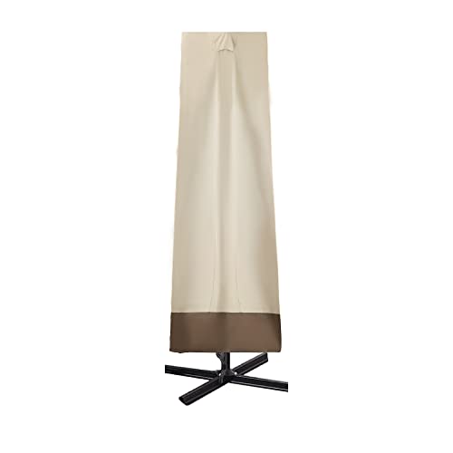 HERA'S PALACE Patio Umbrella Cover, 600D Protective Waterproof Cover with Zipper, High-Density Stitching, Patio Umbrella Covers for 9-13 Feet Cantilever Offset Umbrella