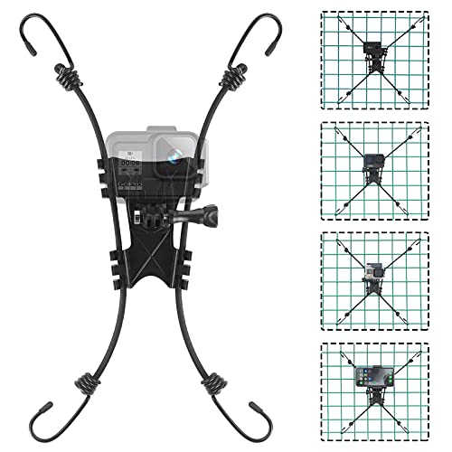 KOQEIEY Fence Mount - Swing Vision Fence Mount Compatible with Gopro11, iPhone, Phone, Mevo Start and Other Action Cameras for Softball, Tennis, Baseball, Football, Net/Chain Link Games Recording