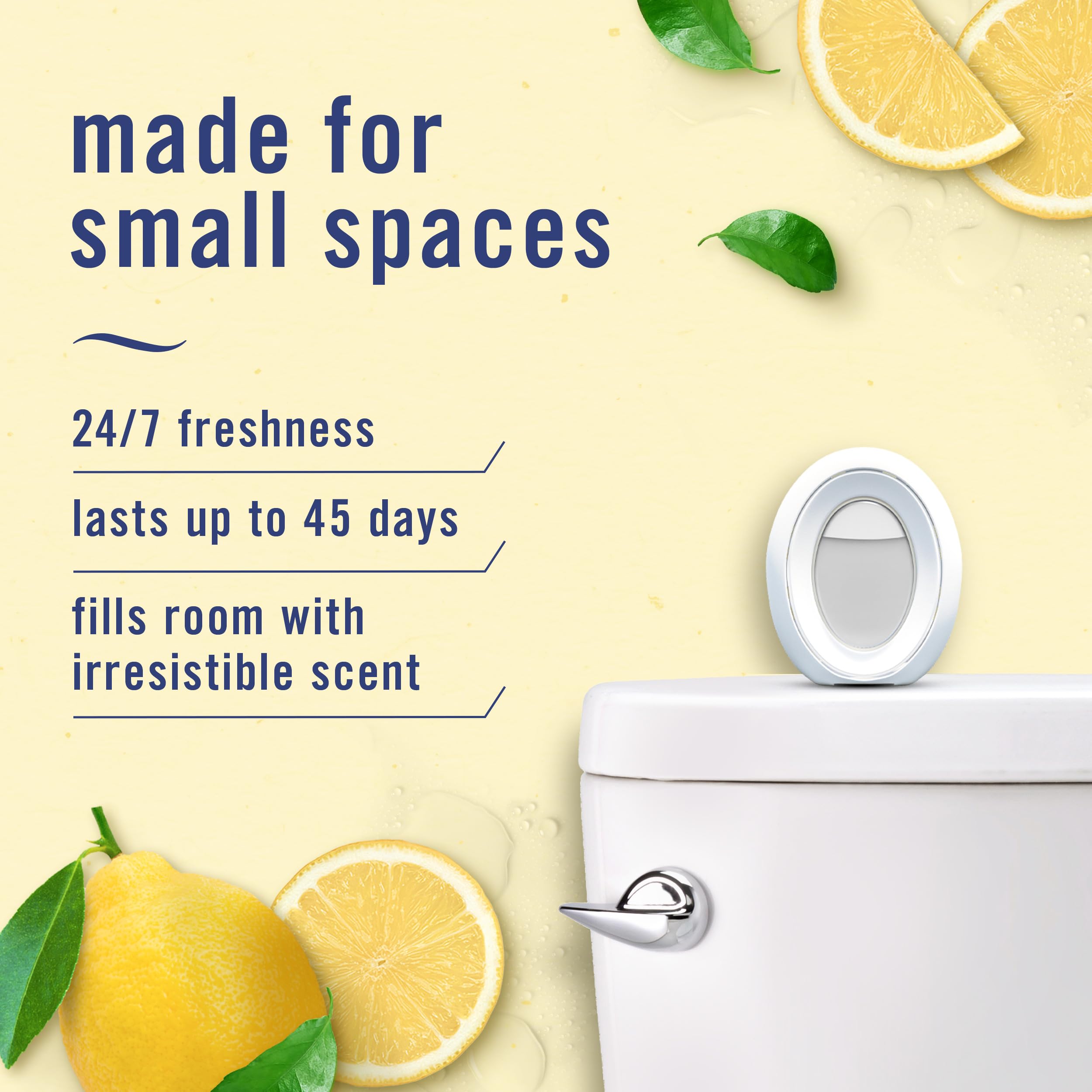Febreze Small Spaces Air Freshener Heavy Duty Fresh Lemon, .25 fl. oz., Pack of 4