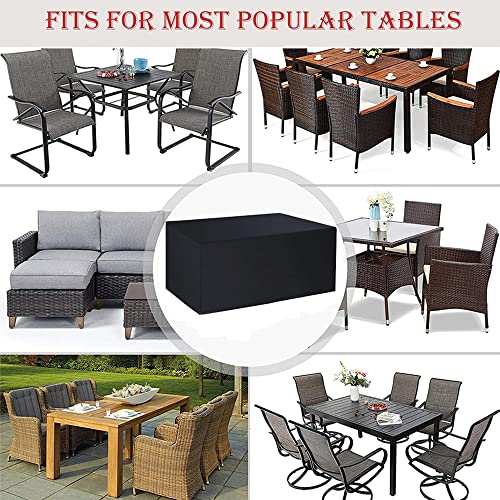 Skyour Patio Table Furniture Set Covers Square/ Rectangular Waterproof Outdoor Indoor Dustproof Garden Table Chair Sofa Furniture Set Cover Protector (106x71x35in)