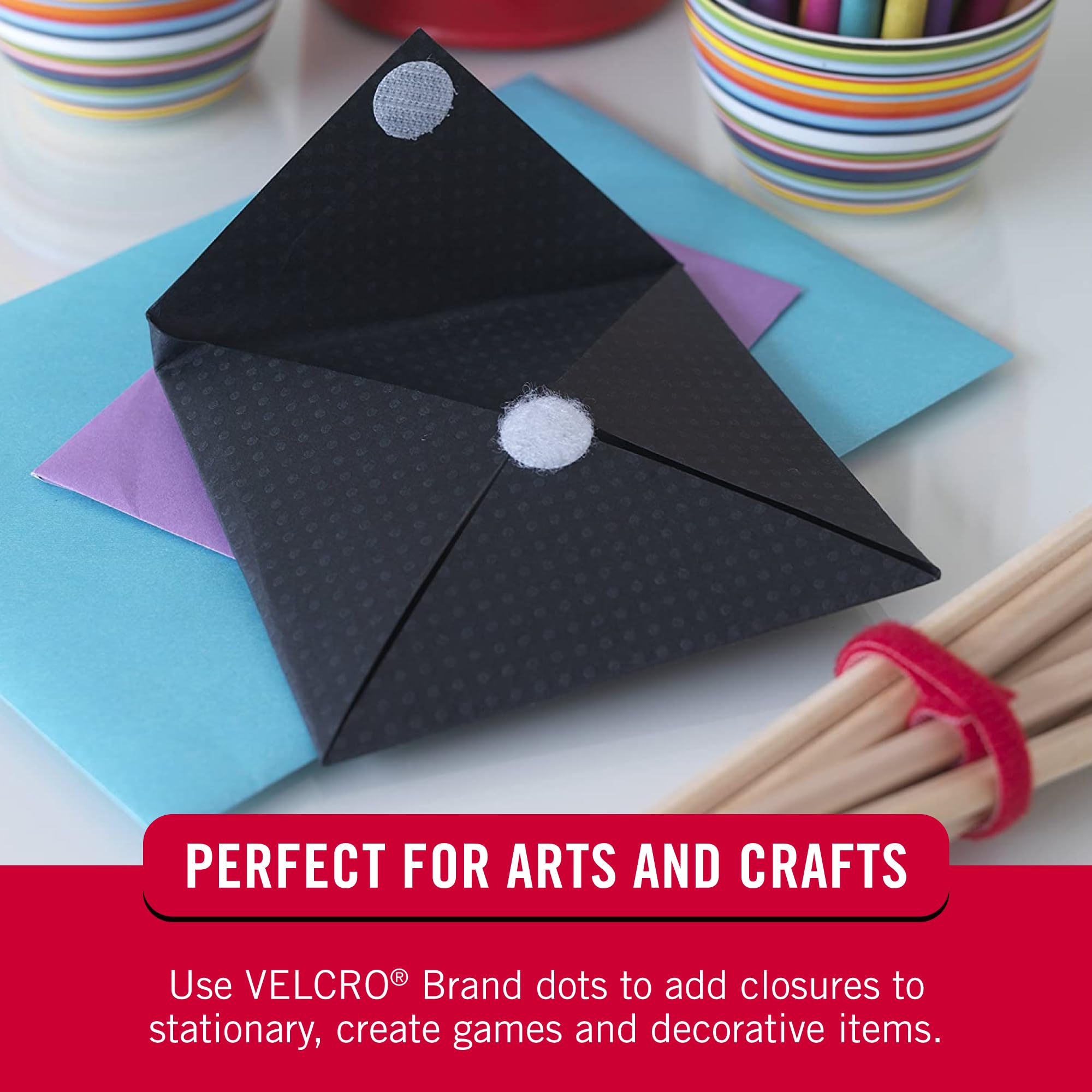 VELCRO Brand 90069 - Sticky Back - 5/8" Coins, 15 Sets - Black