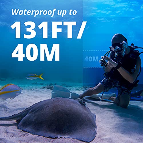 AKASO Brave 4 Pro 4K30FPS Action Camera - 131ft Underwater Camcorder Waterproof Camera with Touch Screen Advanced EIS Remote Control 5X Zoom Underwater Camera Support External Mic