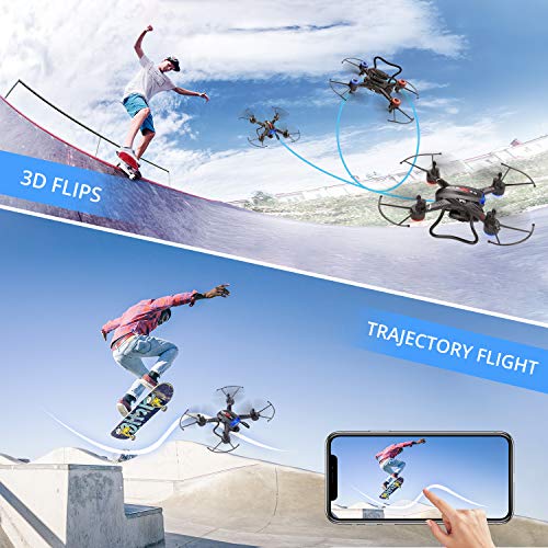 Holy Stone F181W 1080P FPV Drone with HD Camera for Adult Kid Beginner, RC Quadcopter with Carrying Case, Voice Control, Gesture Control, Wide Angle Live Video, Altitude Hold, 2 Batteries, Easy to Fly