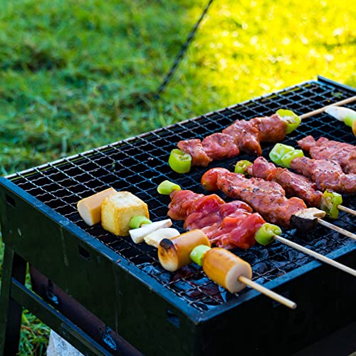 HARFINGTON Square BBQ Grill Net 17.3"x7.5" Stainless Steel Cross Wire Barbecue Mesh Mat for Baking Smoking Charcoal Grilling Roasting