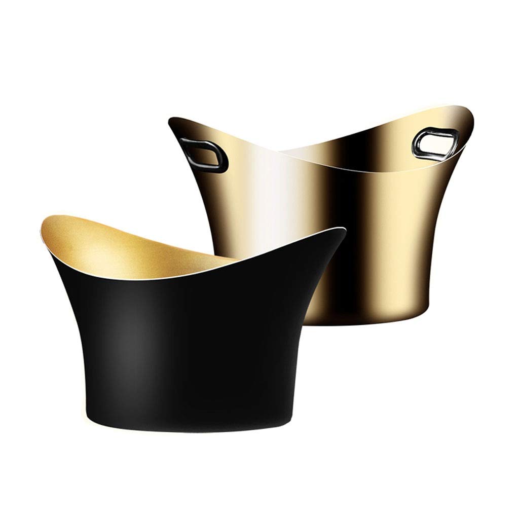 Wine Cooler, Ice Bucket Stainless Steel Ice Bucket Portable Ice Bucket Hotel Wine Bucket Champagne Bucket Drink Bucket Party Activities and Camping Tableware Insulated Ice Bucket (Color : B) (Color :