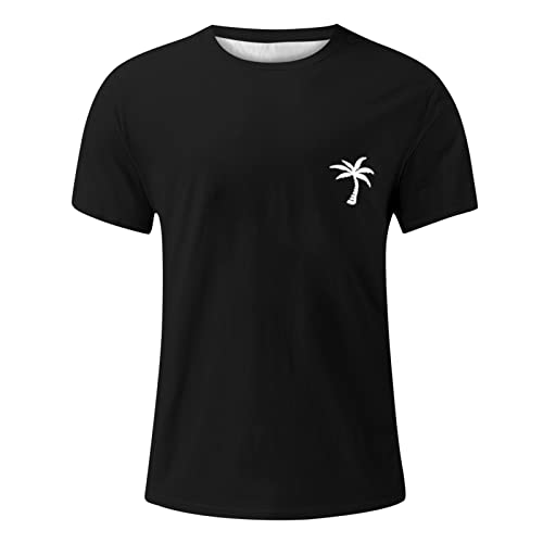 Oversized Tshirts Shirts for Men Shirts for Men Breathable Crew Neck Printed Summer Lightweight Relaxed Fit Tees True Comfort Stylish Tops Stay Cool Shirts Men Black-c