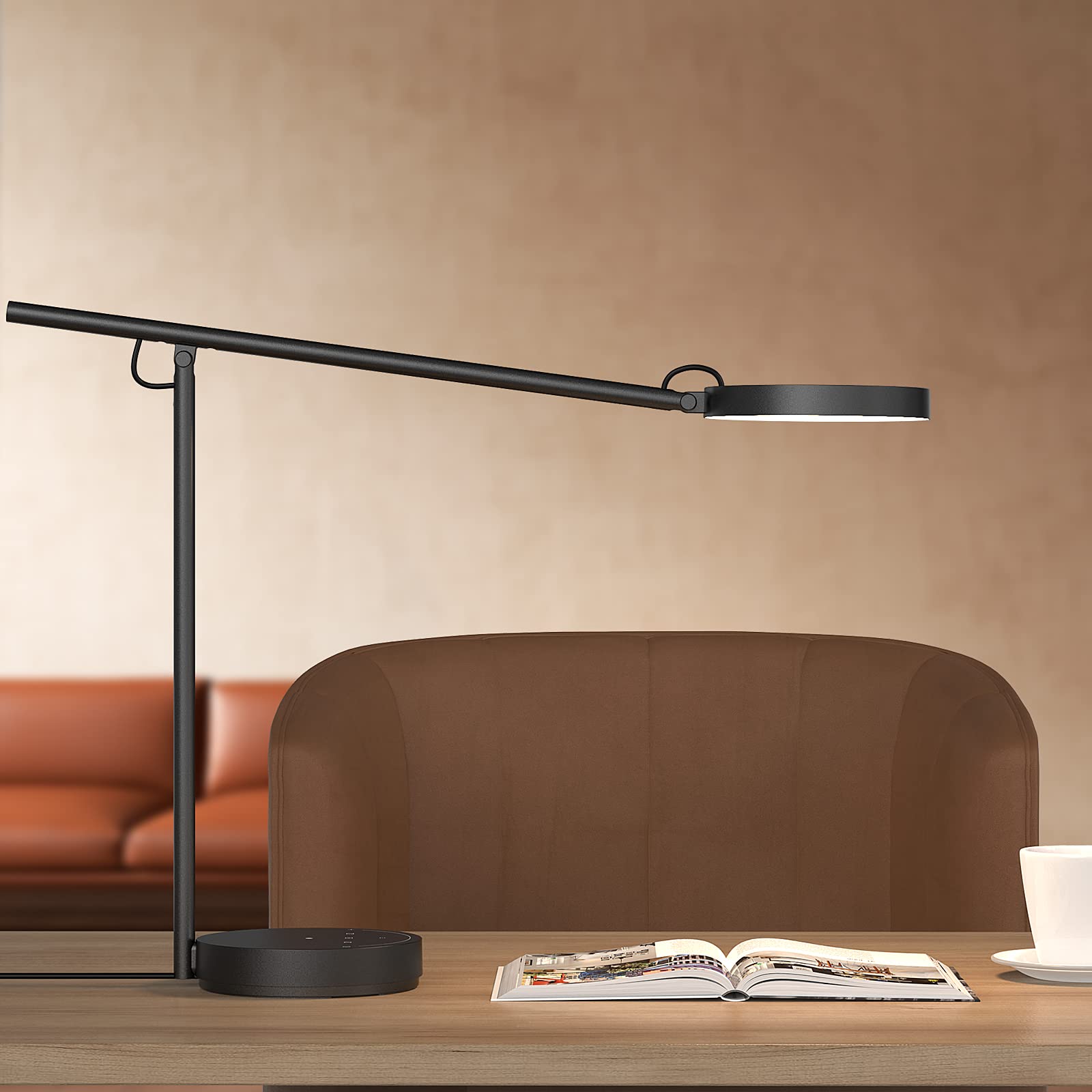 BEYONDOP LED Desk Lamp, Eye-Caring Desk Lamps for Home Office,1000Lum Super Bright Dimmable Brightness Desk Light with Night Light & Auto Timer,Table lamp for Reading,Studying,Working