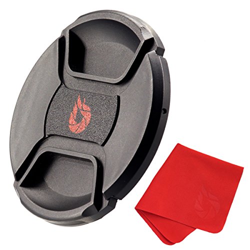 49mm Snap-On Center-Pinch Lens Cap, Extra Strong Springs, Camera Lens Cover, Made from 100% Recycled Plastic - Compatible with Nikon, Canon, Sony & Other DSLR Cameras