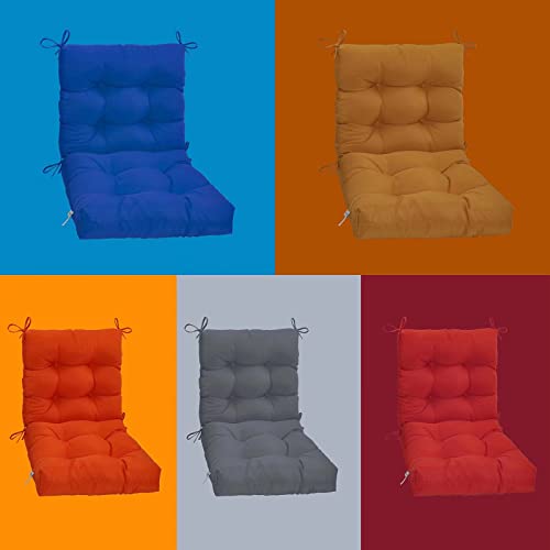 Kunste Indoor Outdoor Patio Garden Seating Cushions High Back Cushions Deep Seat Cushions Set of 4 Red