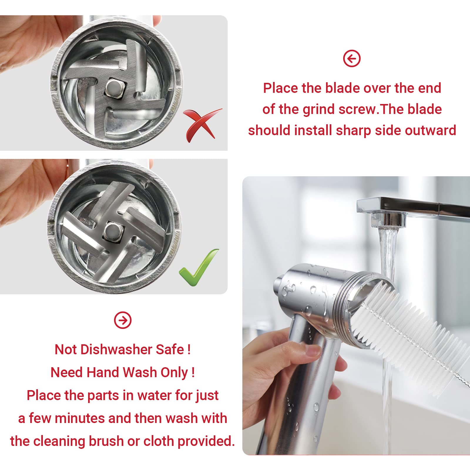 Meat Grinder & Slicer Shredder Attachment for Kitchenaid Stand Mixer, Includes Metal Meat Grinder, Sausage Stuffer, Meatball Accessories, Slicer Shredder Set for Kitchenaid Mixer Attachments By GVODE