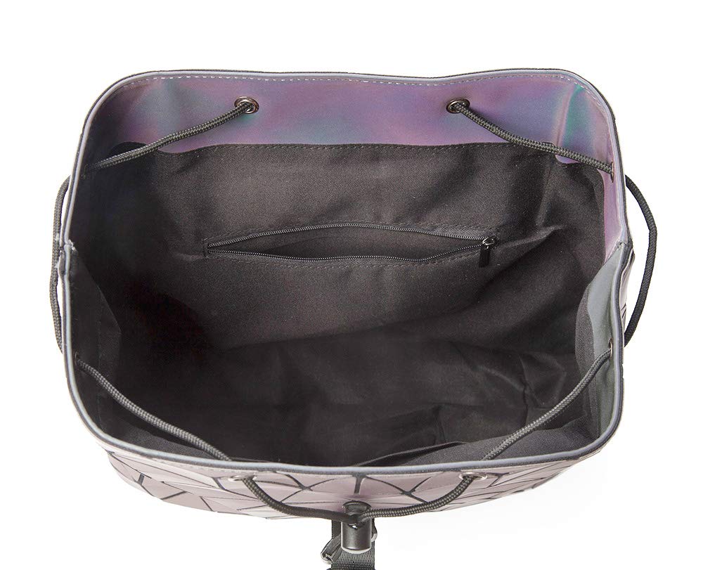 DIOMO Geometric Lingge Women Backpack Luminous Mens Travel Shoulder Bag Rucksack (Luminous NO.3)
