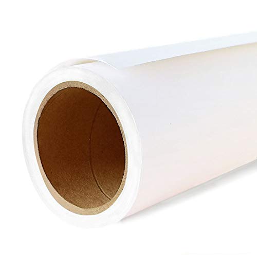 Yizhily Seamless Photo Photography Background Paper Backdrop for Photoshoot, Videos, YouTube, Livestream, 107" x36', Arctic White