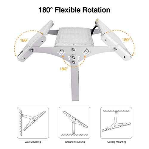 CHARON 300W LED Flood Light, 24000LM Super Bright Outdoor Security Lights with Wider Lighting Angle, 6000K Daylight White, IP66 Waterproof Outdoor Lighting for Garage, Garden, Lawn, Yard, Parking Lot