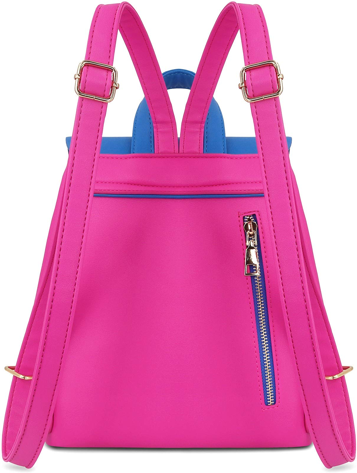 Roffatide Anime One Piece Backpack Tony Tony Chopper Women Pink Mini Synthetic Leather Flap Print Back Pack