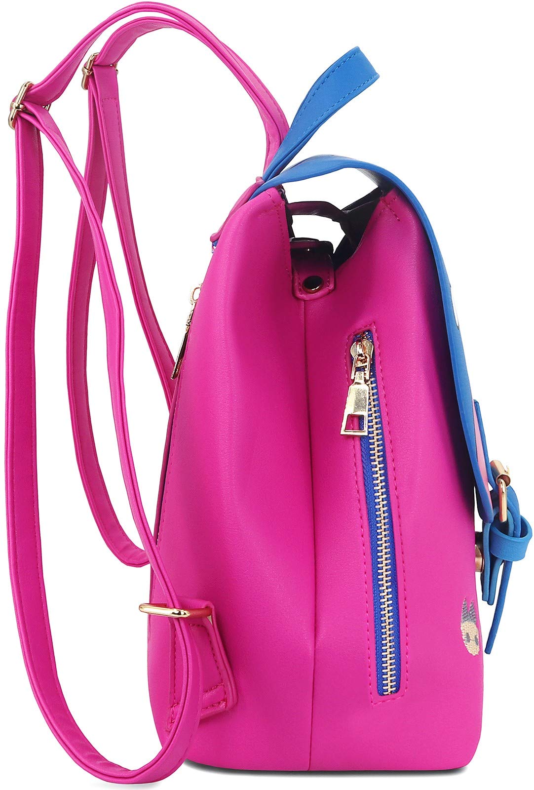 Roffatide Anime One Piece Backpack Tony Tony Chopper Women Pink Mini Synthetic Leather Flap Print Back Pack