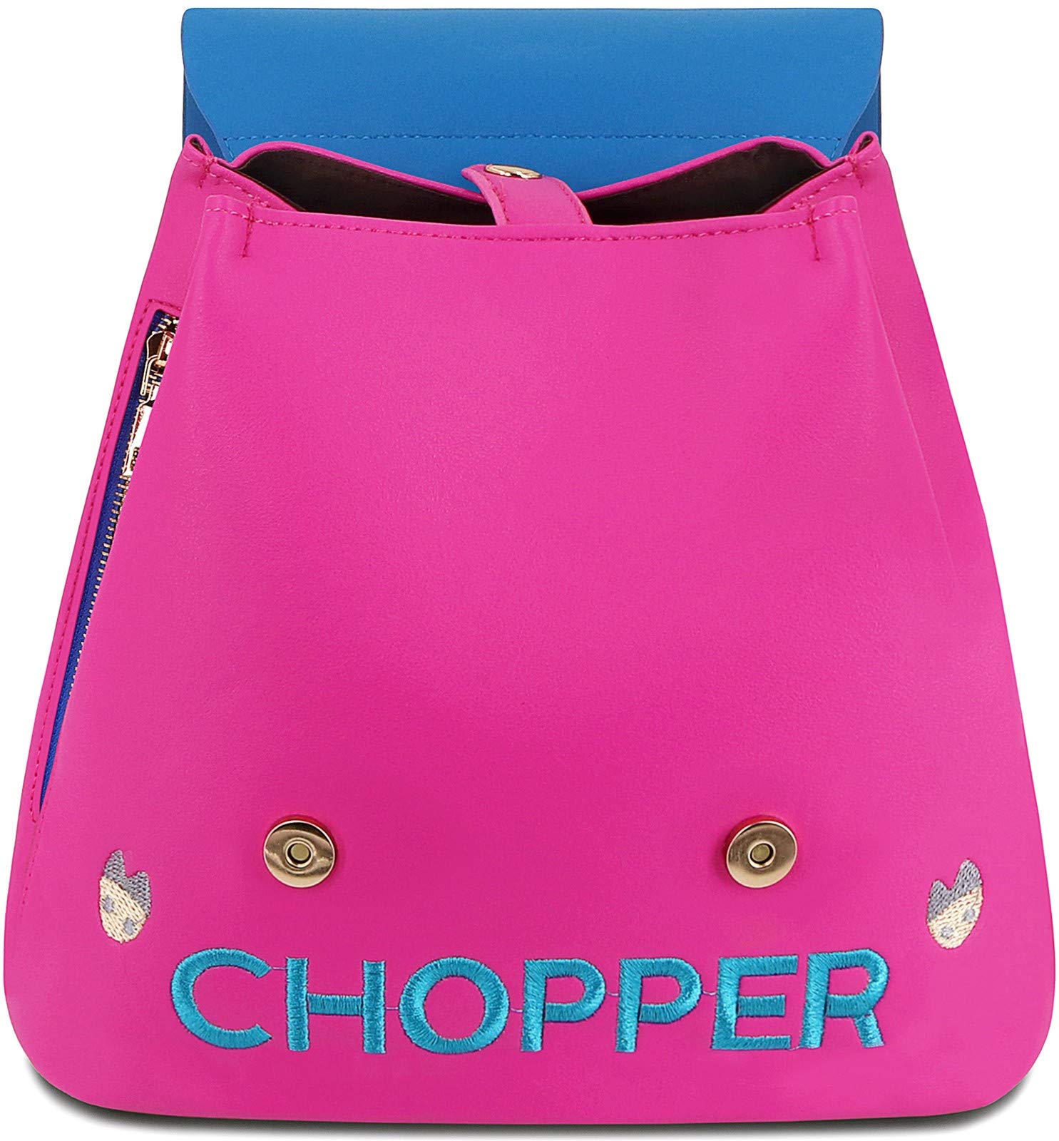 Roffatide Anime One Piece Backpack Tony Tony Chopper Women Pink Mini Synthetic Leather Flap Print Back Pack