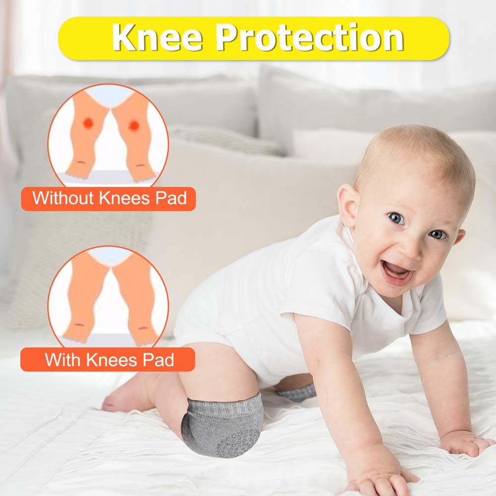 Baby Head Protector & Baby Knee Pads for Crawling, Toddlers Head Safety Pad Cushion Adjustable Backpack, Baby Back Protection for Walking & Crawling, for Age 5-24months, Cute Duck