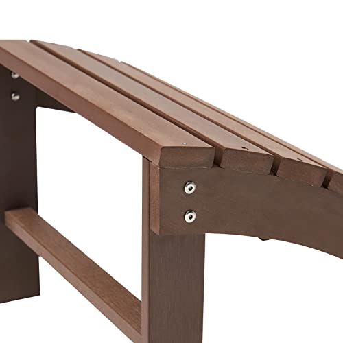 Psilvam Adirondack Ottoman, Adirondack Footstool for Adirondack Chair Weather Resistant Foot Rest for Outdoor Porch, Yard, Garden(Brown)