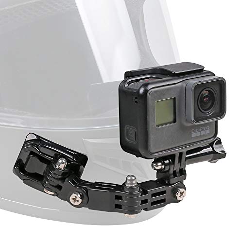 Motorcycle Helmet Chin Mount Kit Compatible with GoPro Hero 10 Black, Hero 9/8/7 (2018)/6, 4 Session and More Action Cameras (Motorcycle Helmet Chin Mount)