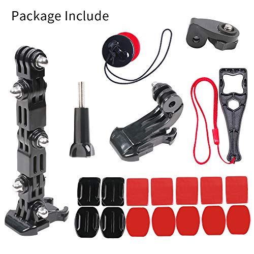 Motorcycle Helmet Chin Mount Kit Compatible with GoPro Hero 10 Black, Hero 9/8/7 (2018)/6, 4 Session and More Action Cameras (Motorcycle Helmet Chin Mount)