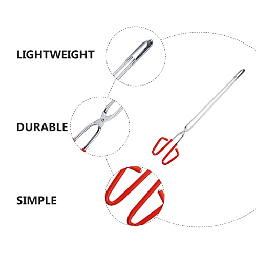 OUNONA 2 pcs Grill Extension Bonfire Oven Place Picker Convenient Color Garbage Scissor Tools Coal Pliers Reacher Fire Paper Function Rabbish Handy Aids Tongs Garden Waste