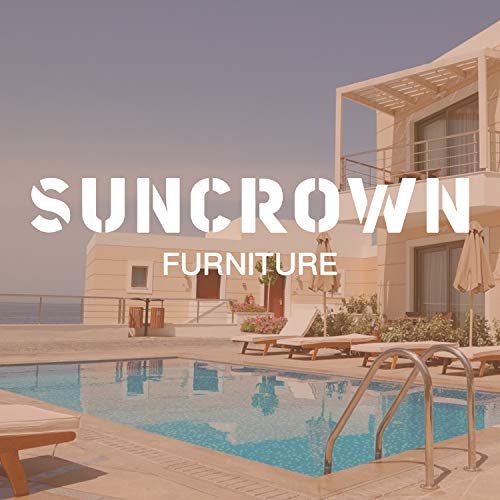 SUNCROWN 3-Piece Outdoor Rocking Bistro Set Brown Wicker Patio Furniture Conversation Sets with Glass Coffee Table (Beige Cushion)