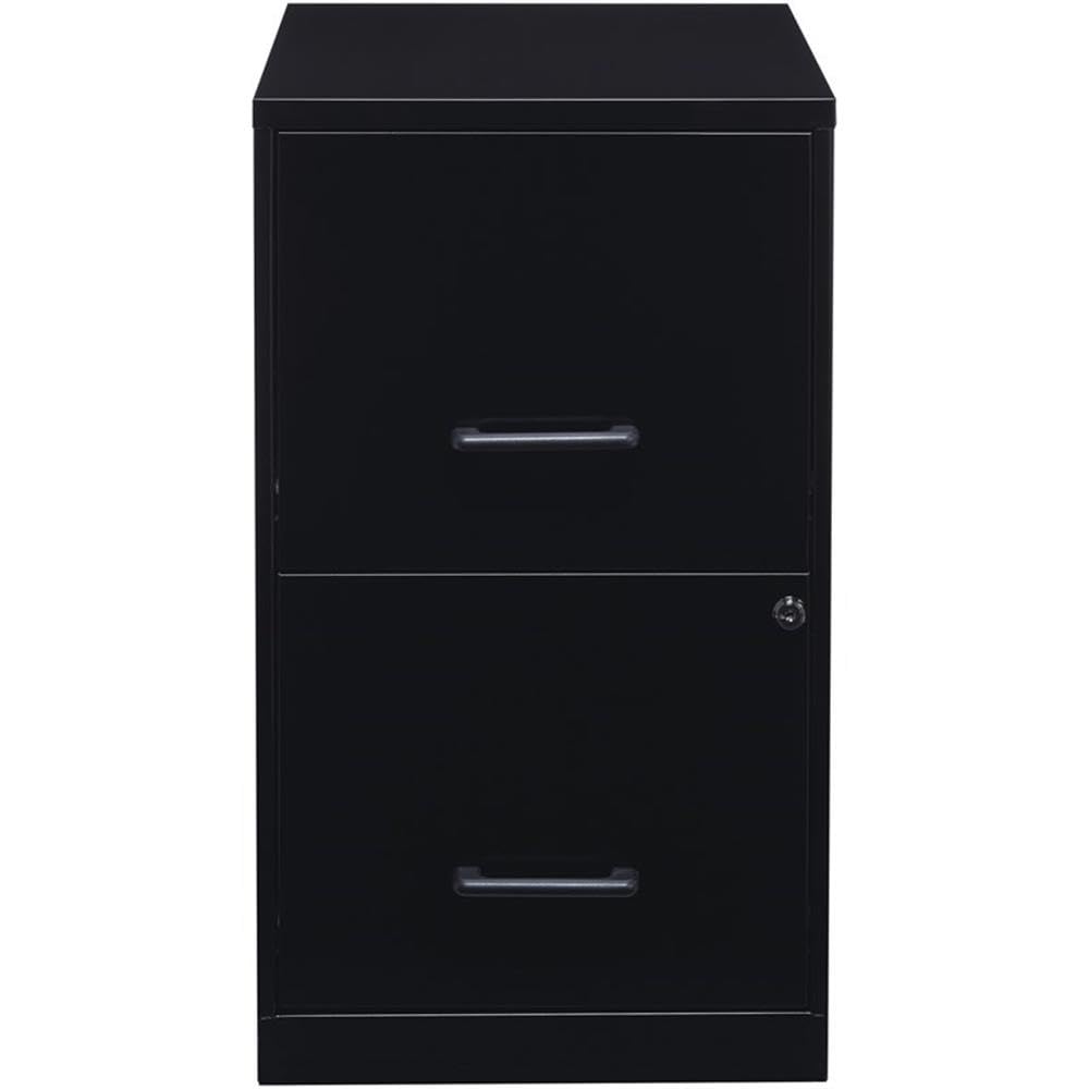 Scranton & Co Metal 2 Drawer Letter File Cabinet in Black