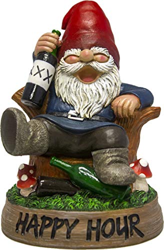 World of Wonders Drunken Miniature Garden Gnome | Garden Outdoor Decor and Yard Stuff | Mushroom Yard Decor | Fairy Garden Accessories Garden Outdoor Decor - 6"